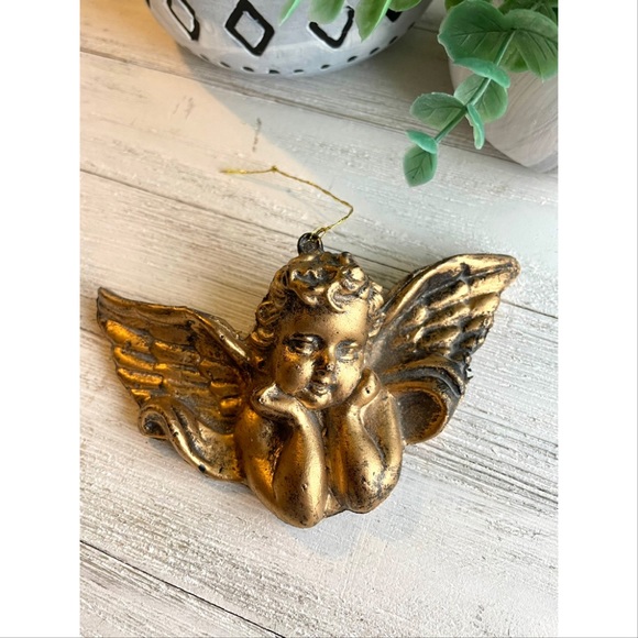 Accents | 42 Cherub Ornament Bronze Angel Valentines Day Decor Gift ...